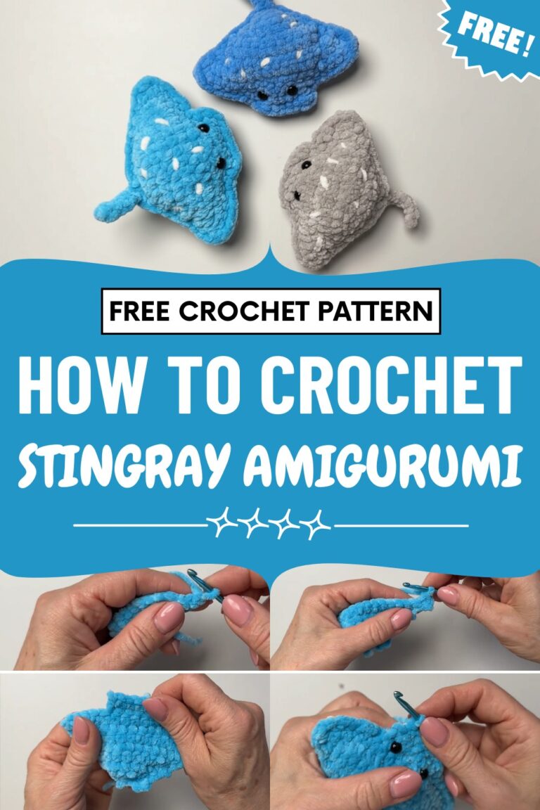 Cuddly Crochet Stingray Amigurumi Pattern for little hands - All Thing ...
